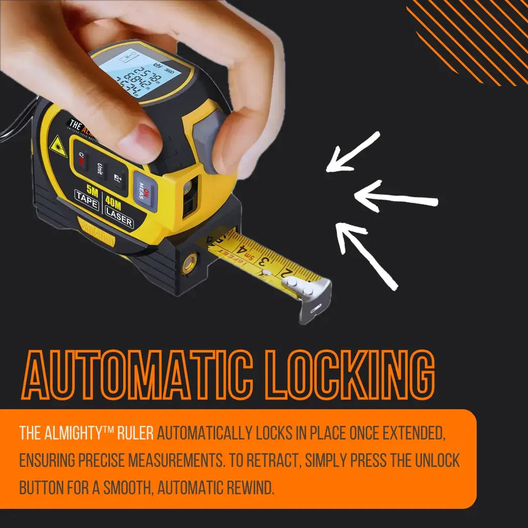 The Almighty Ruler® - Precise 3-in-1 Laser Measuring Tape – The ...